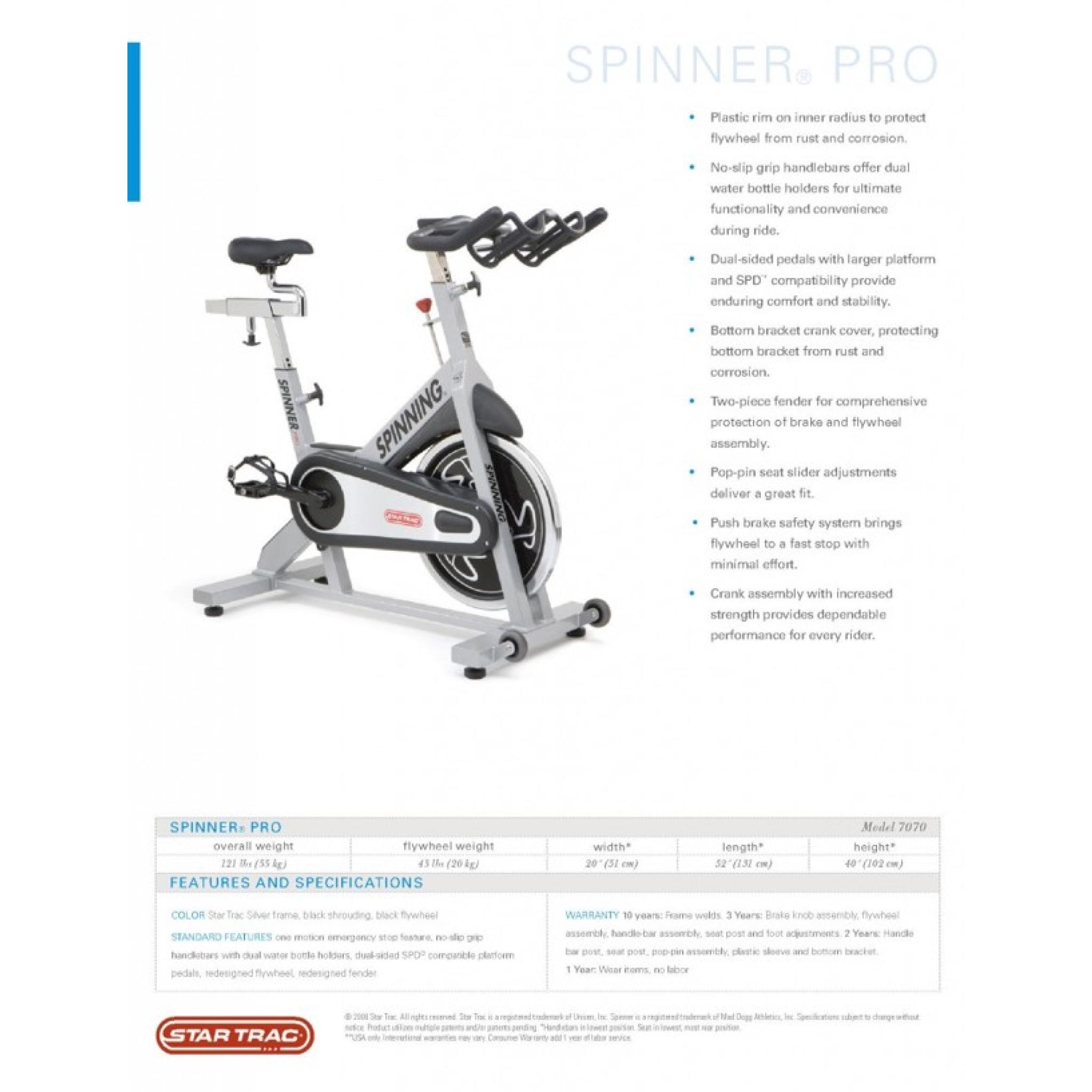 Star Trac Spinner Pro Spin Bike - Refurbished